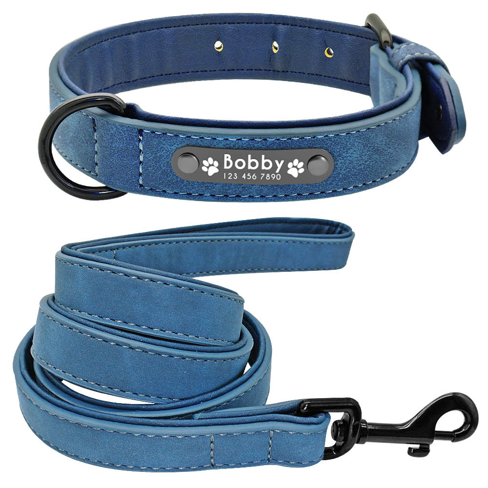 Personalized leather dog collars and leashes store